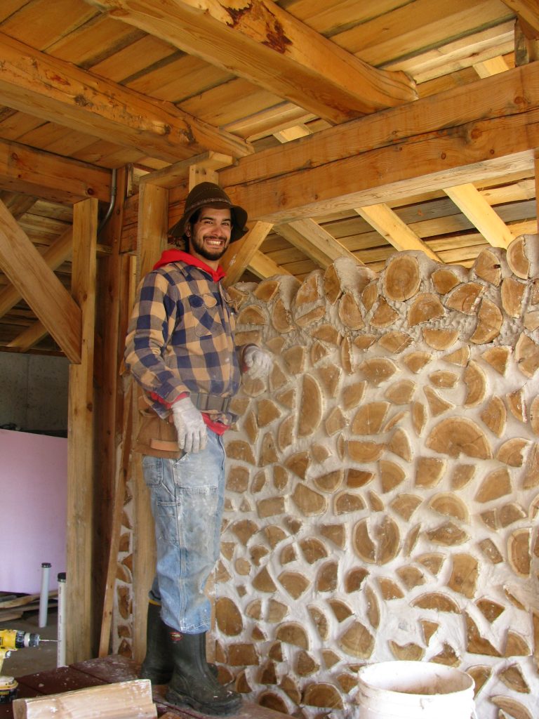 Cordwood & Timber Frame - Cordwood Construction
