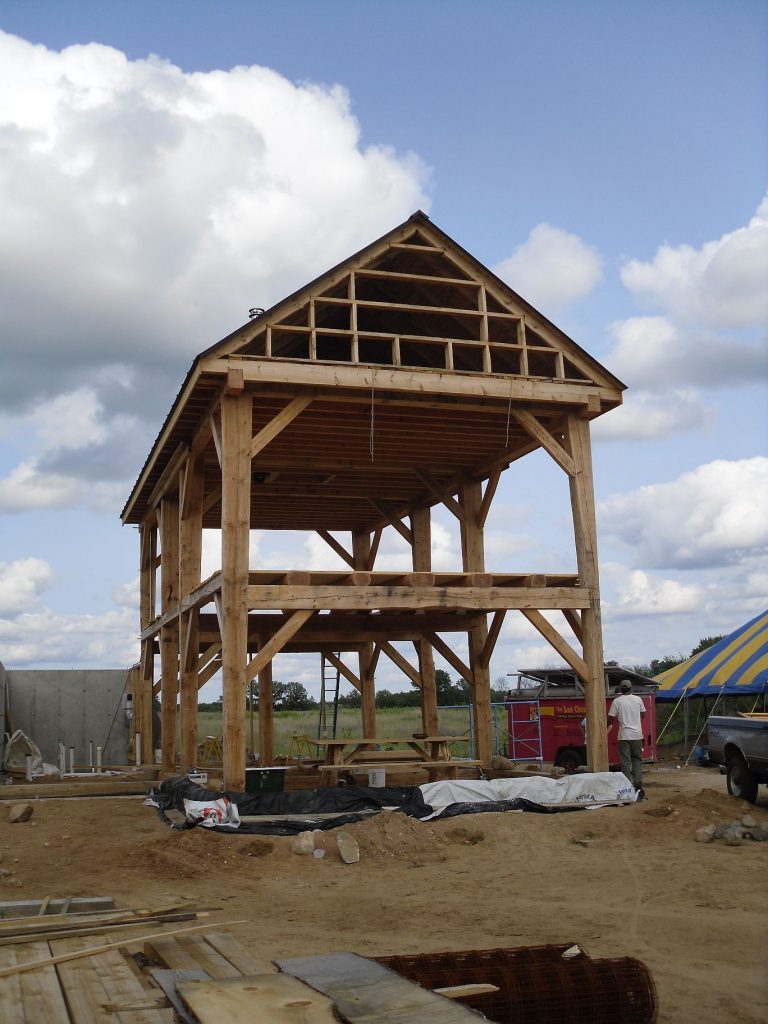 Cordwood & Timber Frame - Cordwood Construction