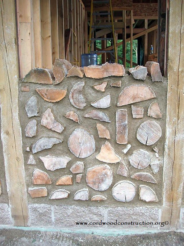 How to make a Cordwood wall look good - Cordwood Construction