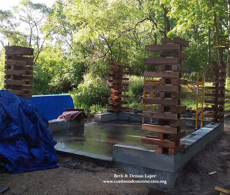 Cordwood Garden Shed Stackwall Style - Cordwood Construction