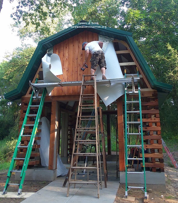 Cordwood Garden Shed Stackwall Style - Cordwood Construction
